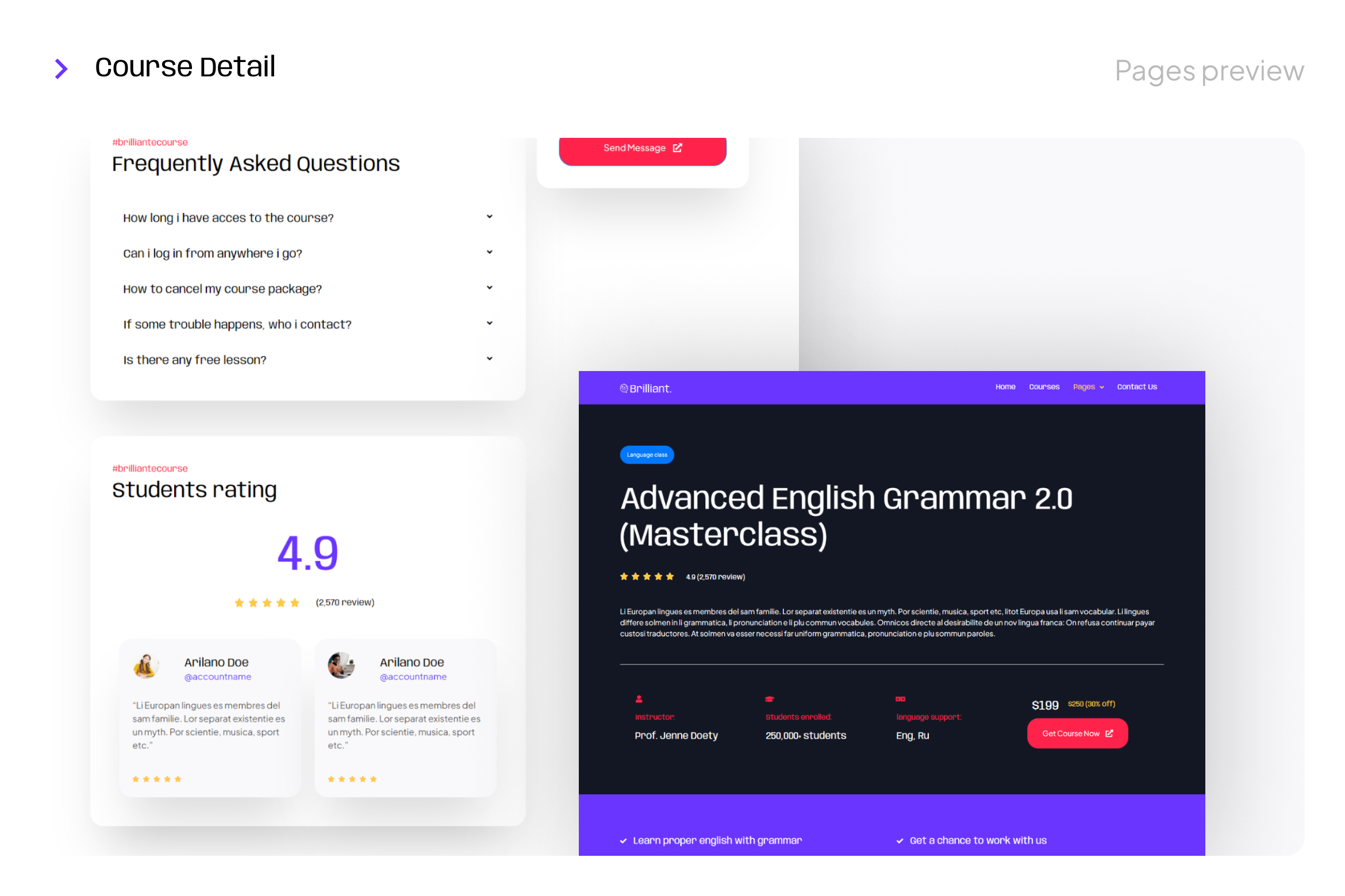 Brilliant - Online Course Elementor Pro Template Kit by BrandEarth